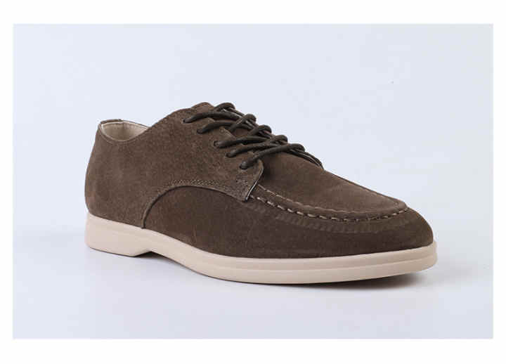 Smile Circle-mocasines de cuero de ante para mujer, zapatos planos con tiras cruzadas, color de ...