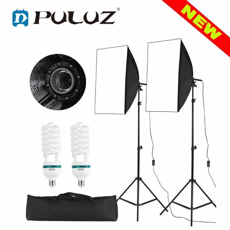 PULUZ-cubo de fotografía para estudio, paraguas Softbox, Kit de luz que ...