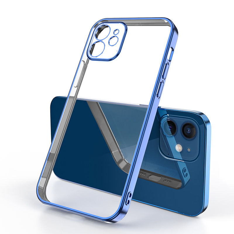 Funda transparente chapada de lujo para iPhone 11, 12, 13, 14 Pro Max ...