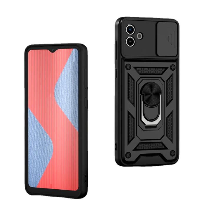KEYSION-funda a prueba de golpes para Samsung A04, A04S, A03, protección de cámara Push Pull ...