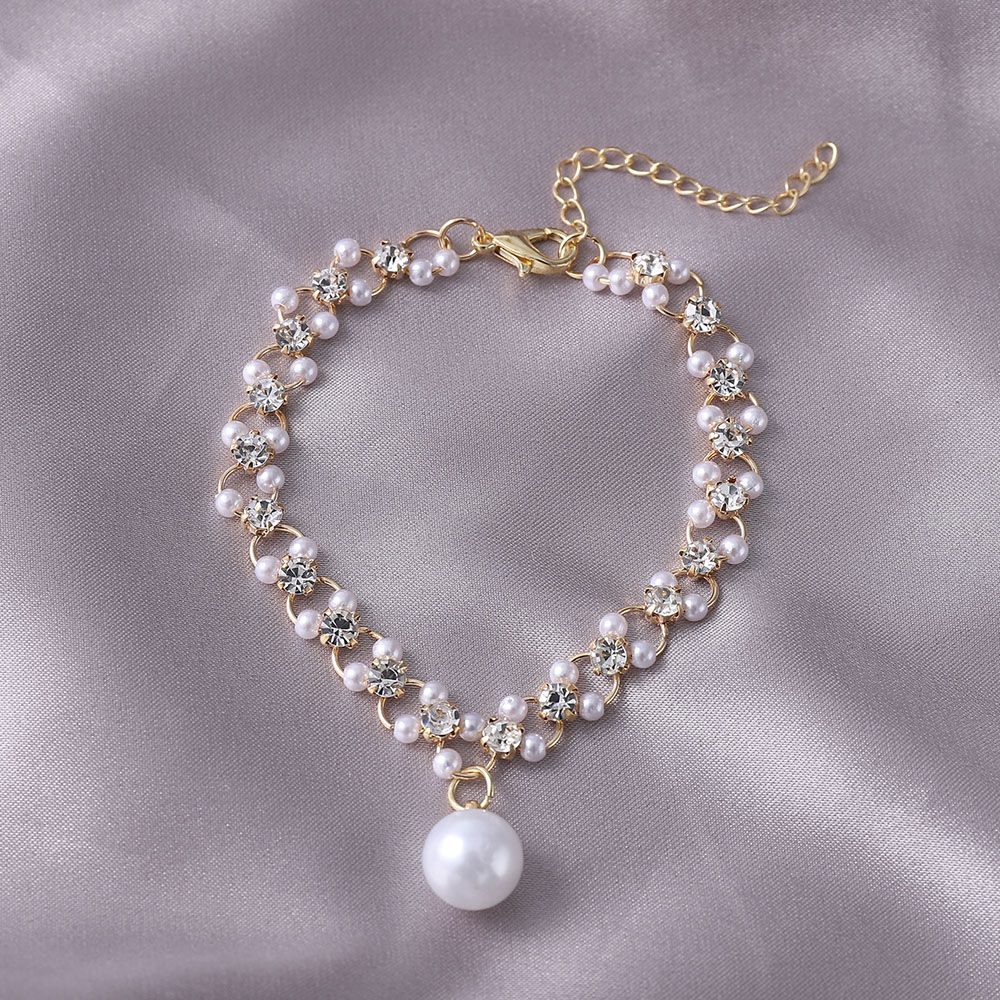 Pulsera de perlas naturales de agua dulce para mujer, brazalete de mano ...