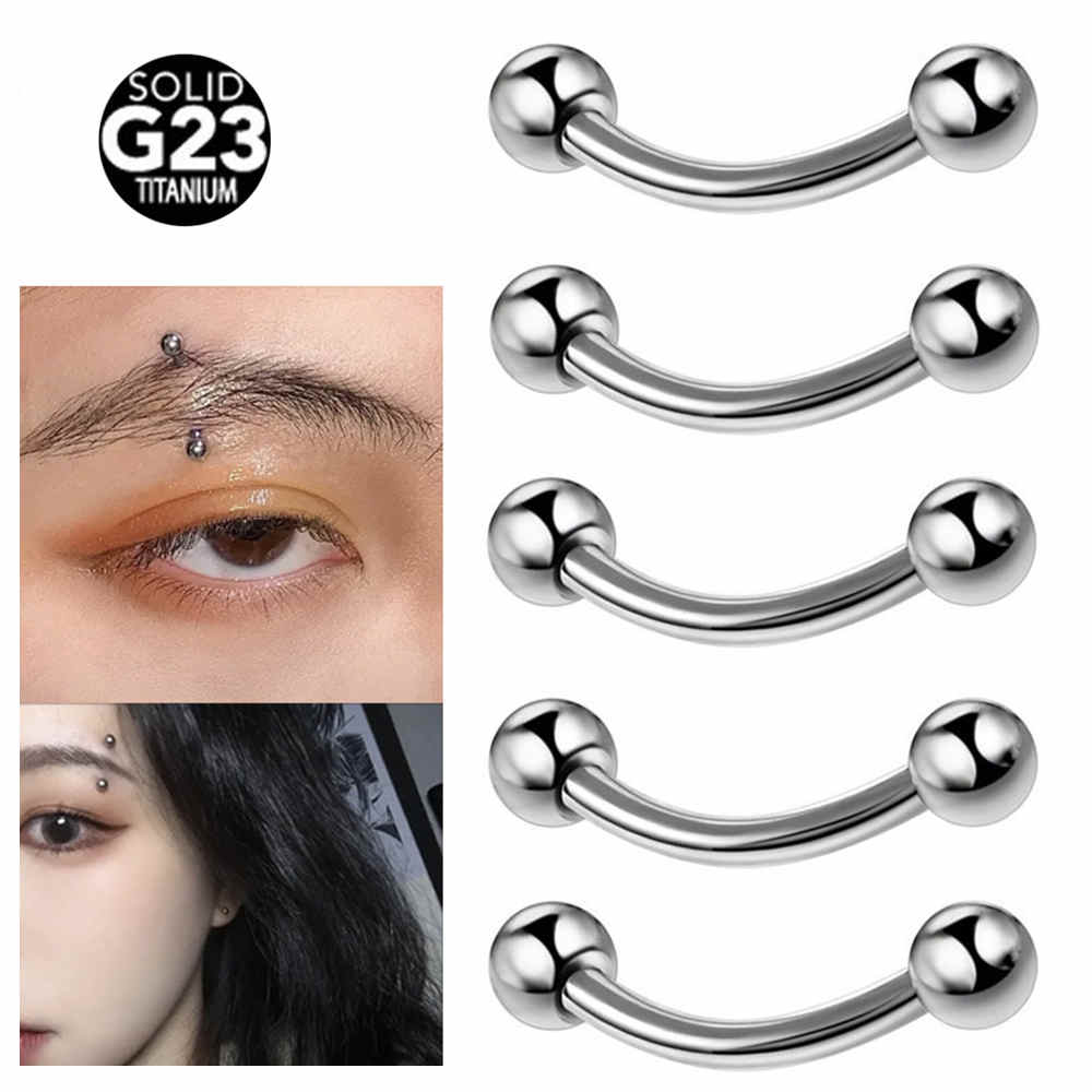 Piercing para Barra de cejas de titanio G23, 2 piezas, joyería para el ...