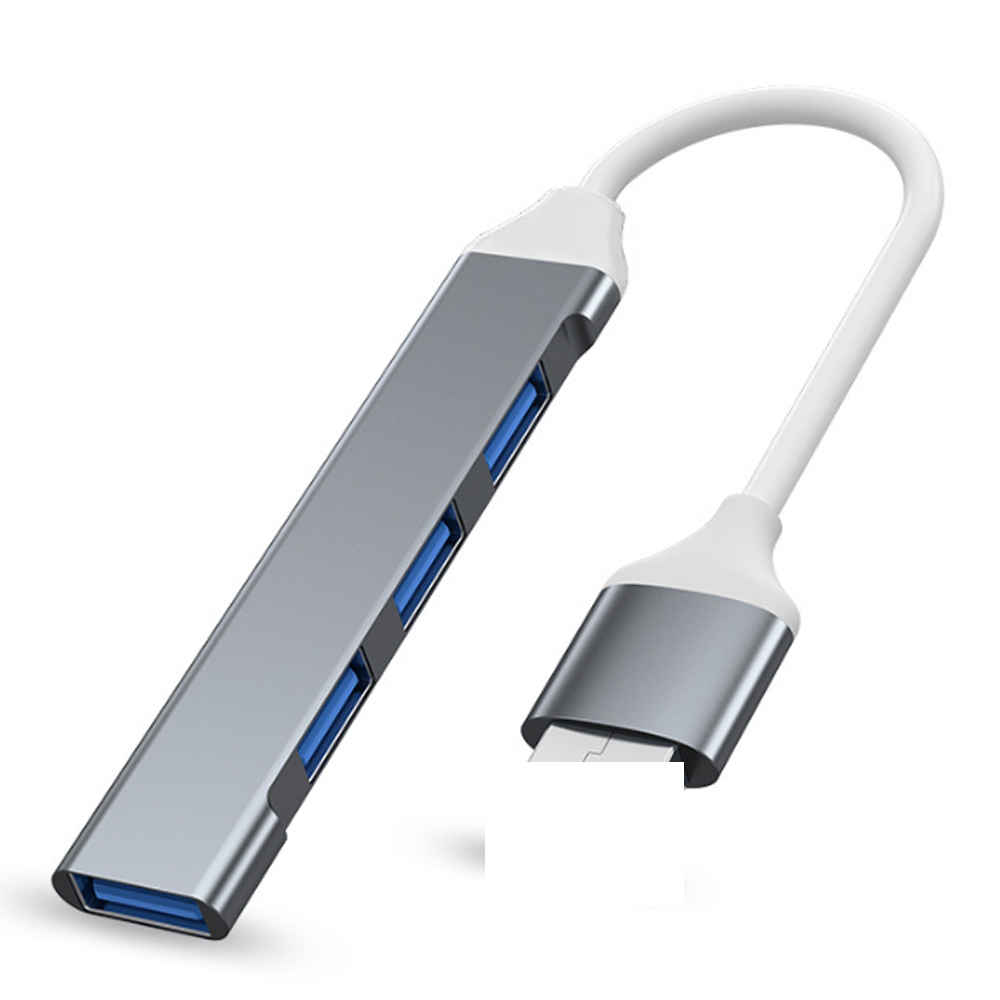 HUB USB tipo C 3,0, adaptador divisor múltiple de 4 puertos OTG para Lenovo, Huawei, Macbook Pro ...