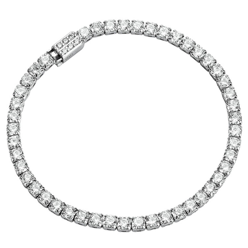 Wong Rain-pulsera de tenis de Plata de Ley 925 con circonitas redondas ...