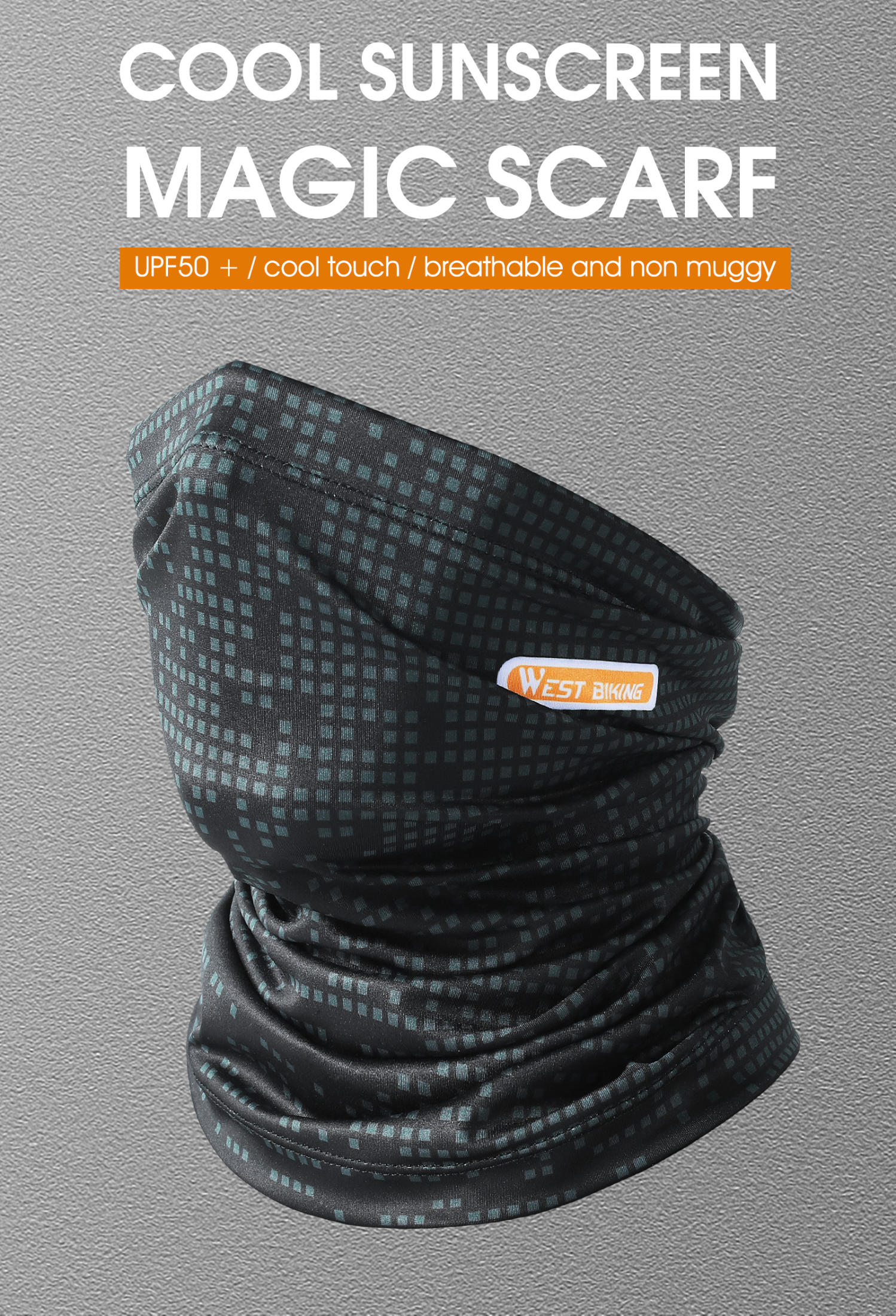 WEST BIKING-Bandana de ciclismo para verano, polaina de cuello de seda ...
