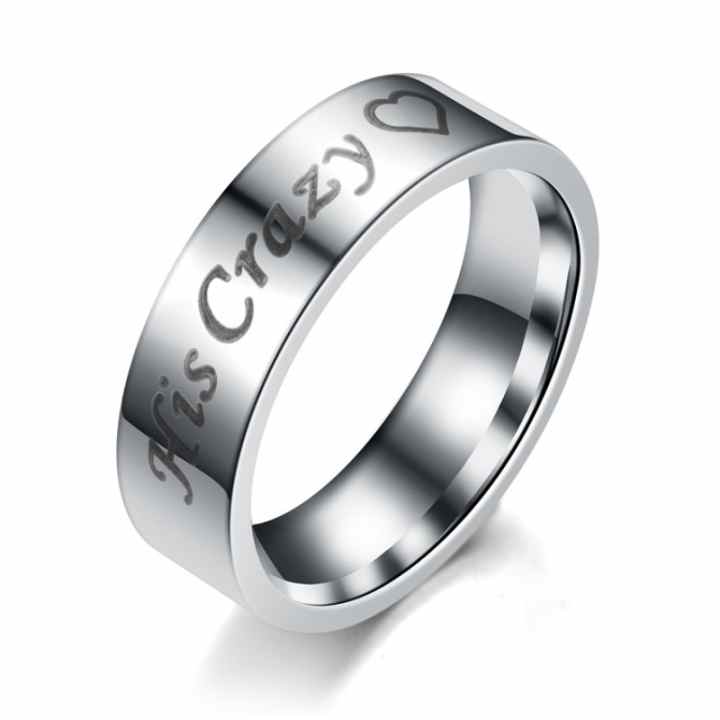Anillo de amor de acero inoxidable para hombre y mujer, sortija de 6mm ...
