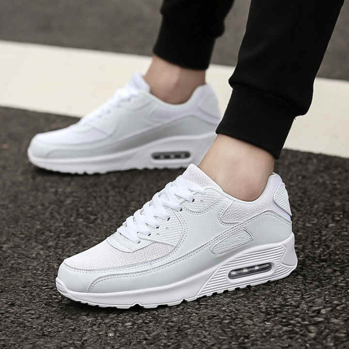 Zapatillas de deporte blancas para hombre y mujer, zapatos deportivos informales con plataforma ...