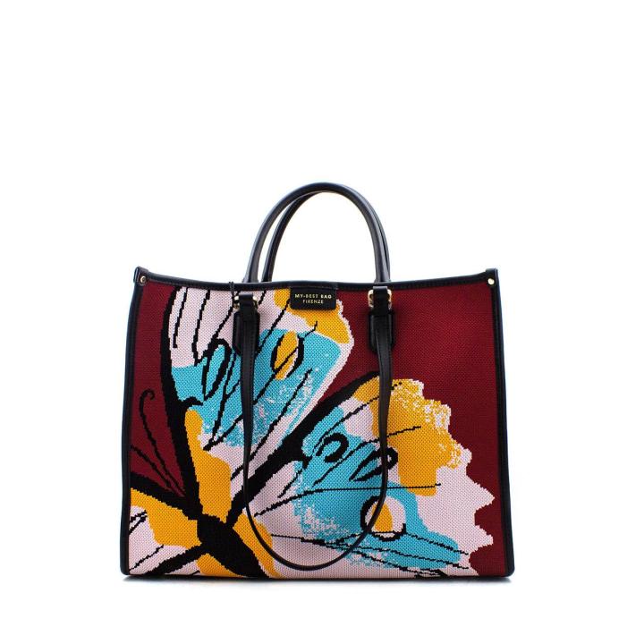 Shopper Safari in tessuto bordeaux My Best Bag | Miravia
