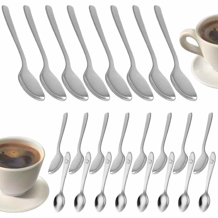 Tawis Cucharillas cafe pequeñas acero inoxidable Set 24 uds de ...