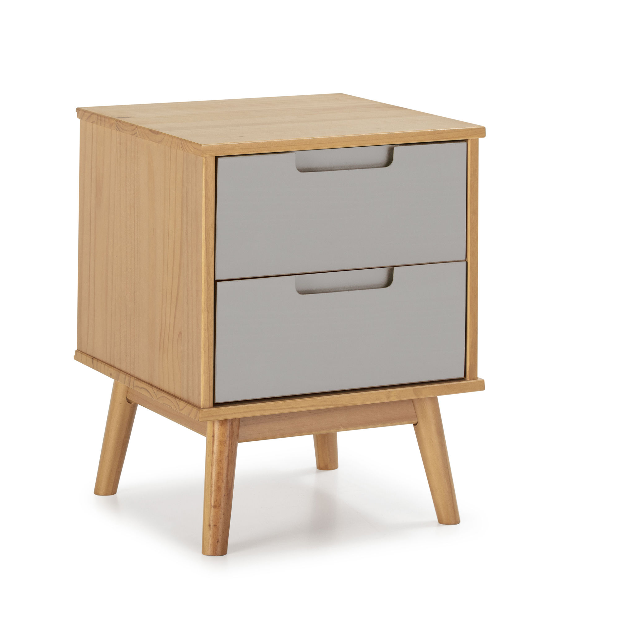 Mesita bruce 2c roble/gris | Miravia