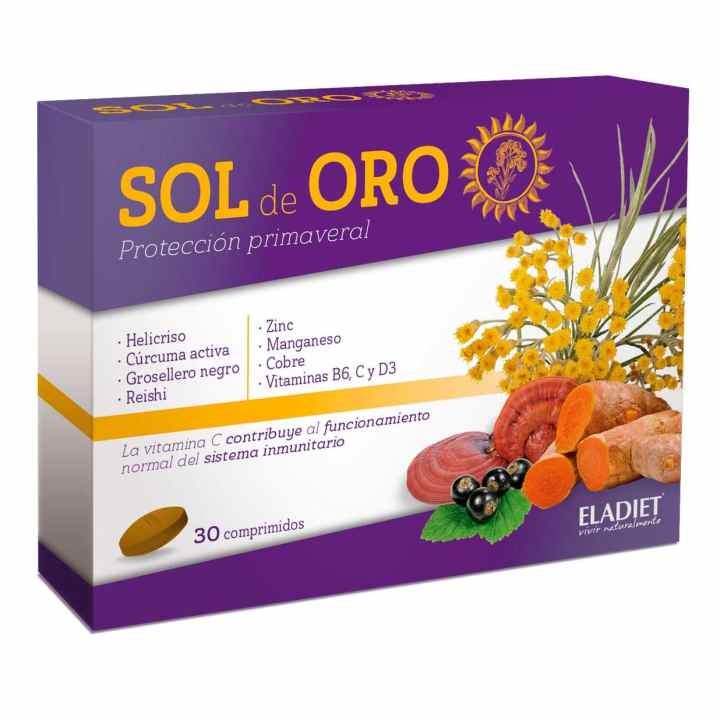 Eladiet Sol De Oro Forte 30 Comp - Complemento Alimenticio para el ...