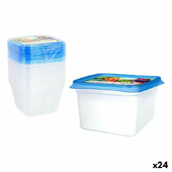 Set de 9 Fiambreras Privilege 49792 550 ml 12 x 12 x 7,5 cm (24 Unidades) | Miravia