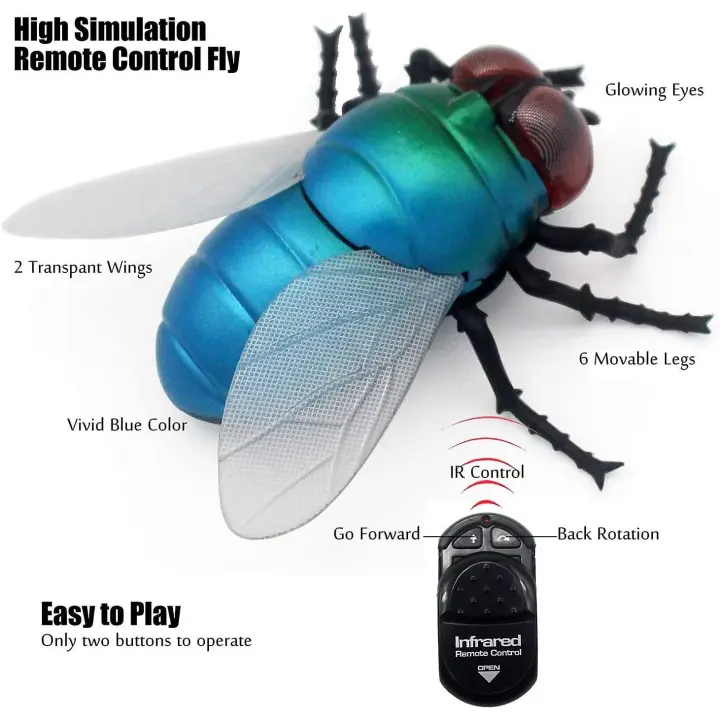Rc Fly Remote Control Mosca Toy Realistic Electronic Animal Fake Insect ...