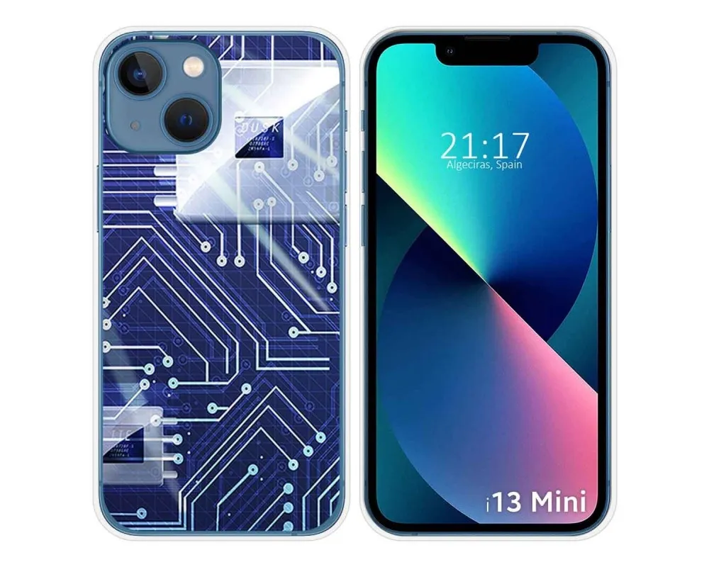 Funda Silicona compatible con iPhone 13 Mini (5.4) diseño Circuito Dibujos | Miravia