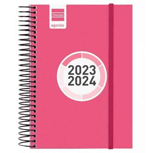 Finocam agenda escolar espir color e8 espiral 1dp rosa 2023-2024 | Miravia