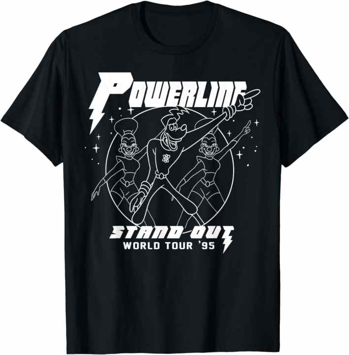 A Goofy Movie Powerline World Tour Outline Poster camiseta | Miravia