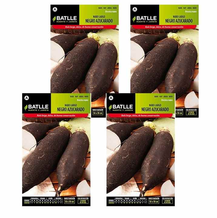 4 Sobres de Semillas de nabo largo azucarado de Semillas Batlle | Miravia