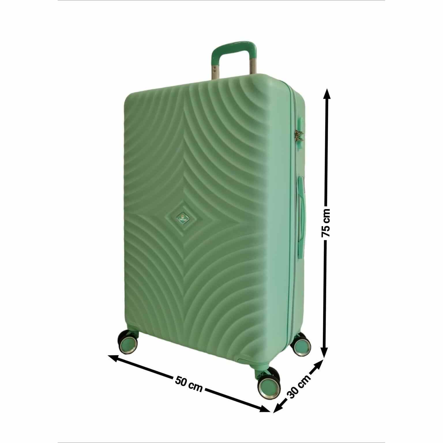 Maleta barata grande Benzi color Verde de 75 x 50 x 30 cm. muy ligera 4 ...