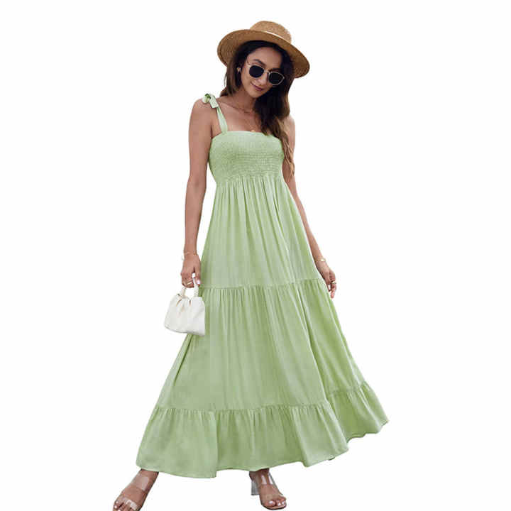 Vestido Casual Para Mujer Verano Correa De Espagueti Ajustable vestido-casual-para-mujer-verano-correa-de-espagueti-ajustable