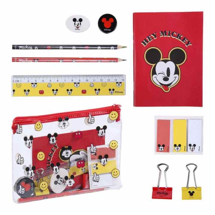 Mickey Mouse-Set de Papelería Mickey Mouse Rojo (10 pcs) | Miravia