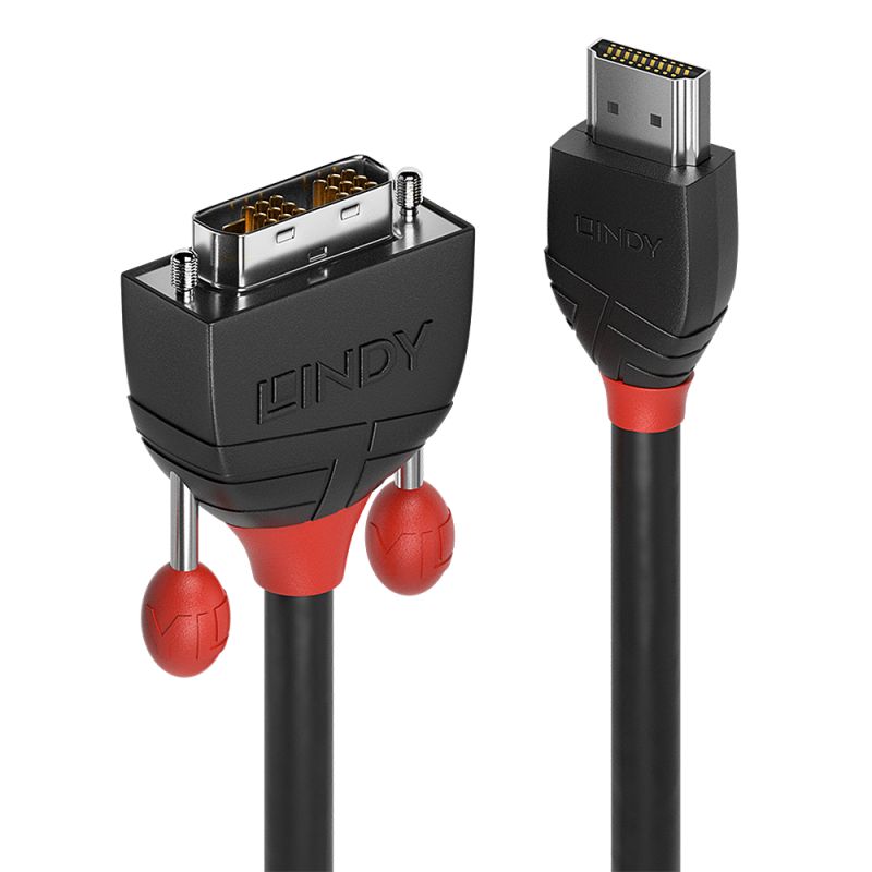 LINDY CABLE HDMI A DVI-D, LINEA BLACK, 1M | Miravia