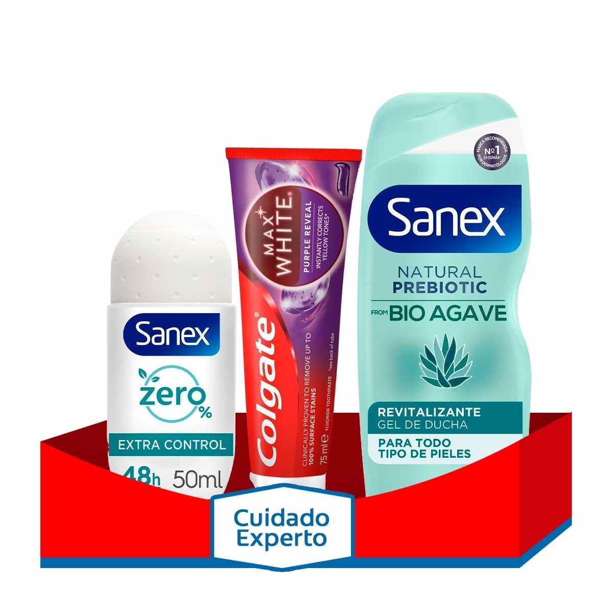 Colgate y Sanex Pack Cuidado Experto con Pasta de Dientes Max White ...