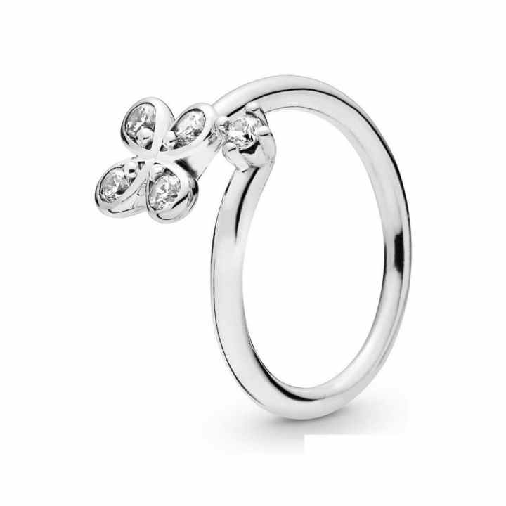 197988CZ-56 - Anillo Pandora Trébol de Cuatro Pétalos de plata Talla 56 ...