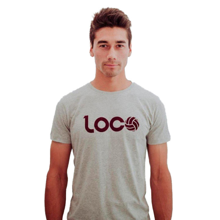 Camiseta Loco Esencia Gris Burgundy | Miravia
