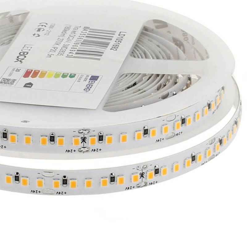 Tira LED Monocolor SMD2835, DC24V, 5m (180Led/m), 100W, IP20, Blanco ...