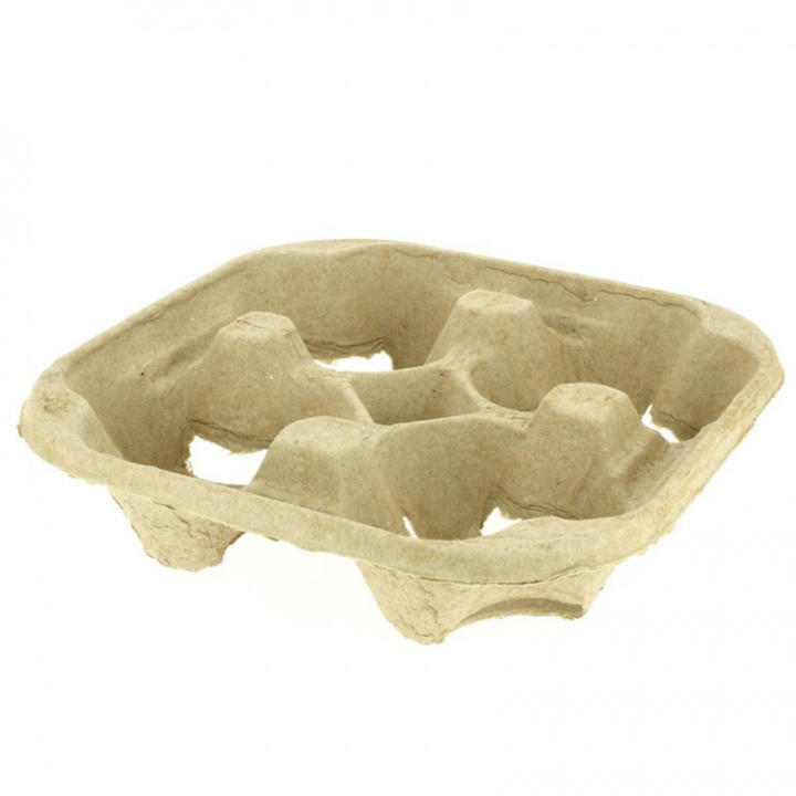 250 Uds. PortaVasos cartón reciclable 4 huecos | Ref: FAST4 | Miravia