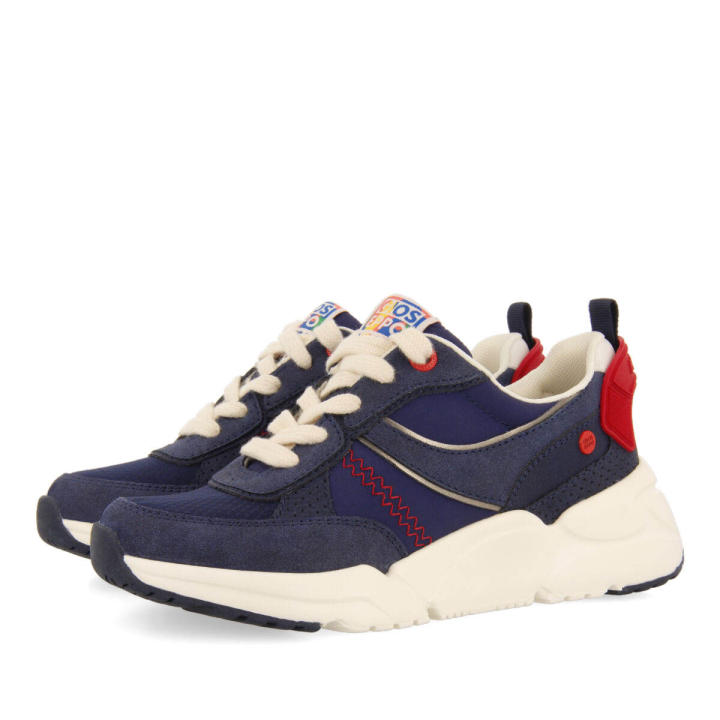 Gioseppo Zapatilla Azul Marino con Cordones para Niña y Niño Rigside ...