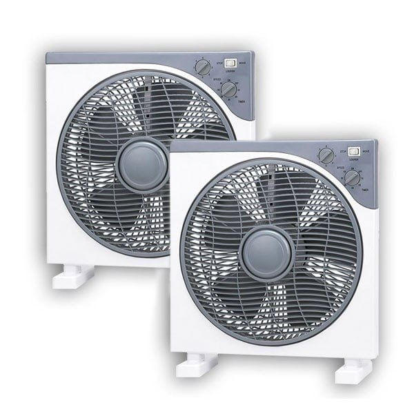 Pack 2 ventiladores Box Fan Helios 30W DF12-30 blanco | Miravia
