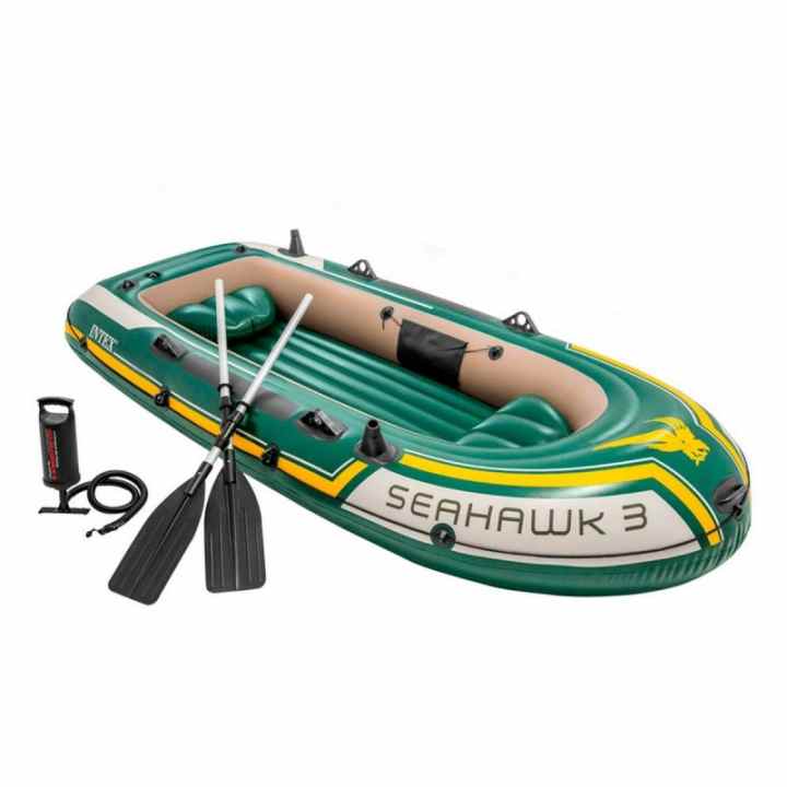 Intex-Barca Hinchable Intex Seahawk 3 Verde 295 x 43 x 137 cm | Miravia