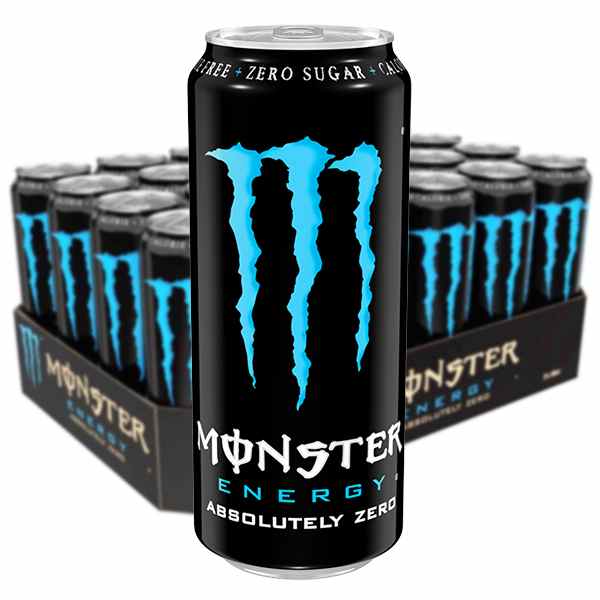 MONSTER ABSOLUTELY ZERO 500ML - BEBIDA ENERGETICA - PACK 24 LATAS - SIN ...