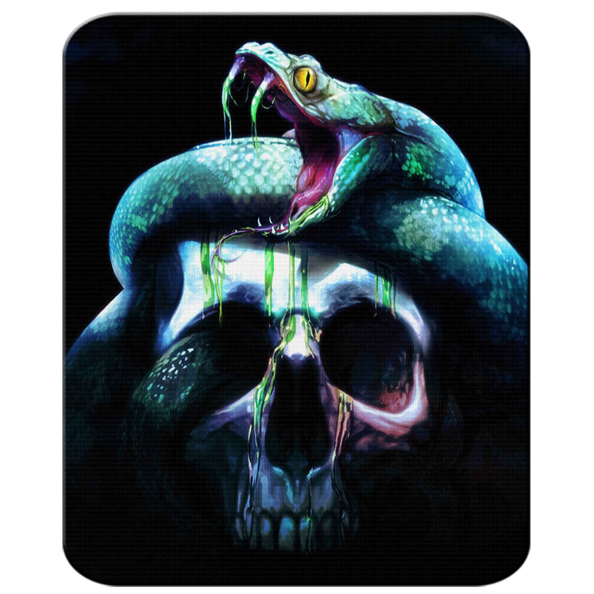 MERCHANDMANIA ALFOMBRILLA GRANDE calavera serpiente oscura gotico ...