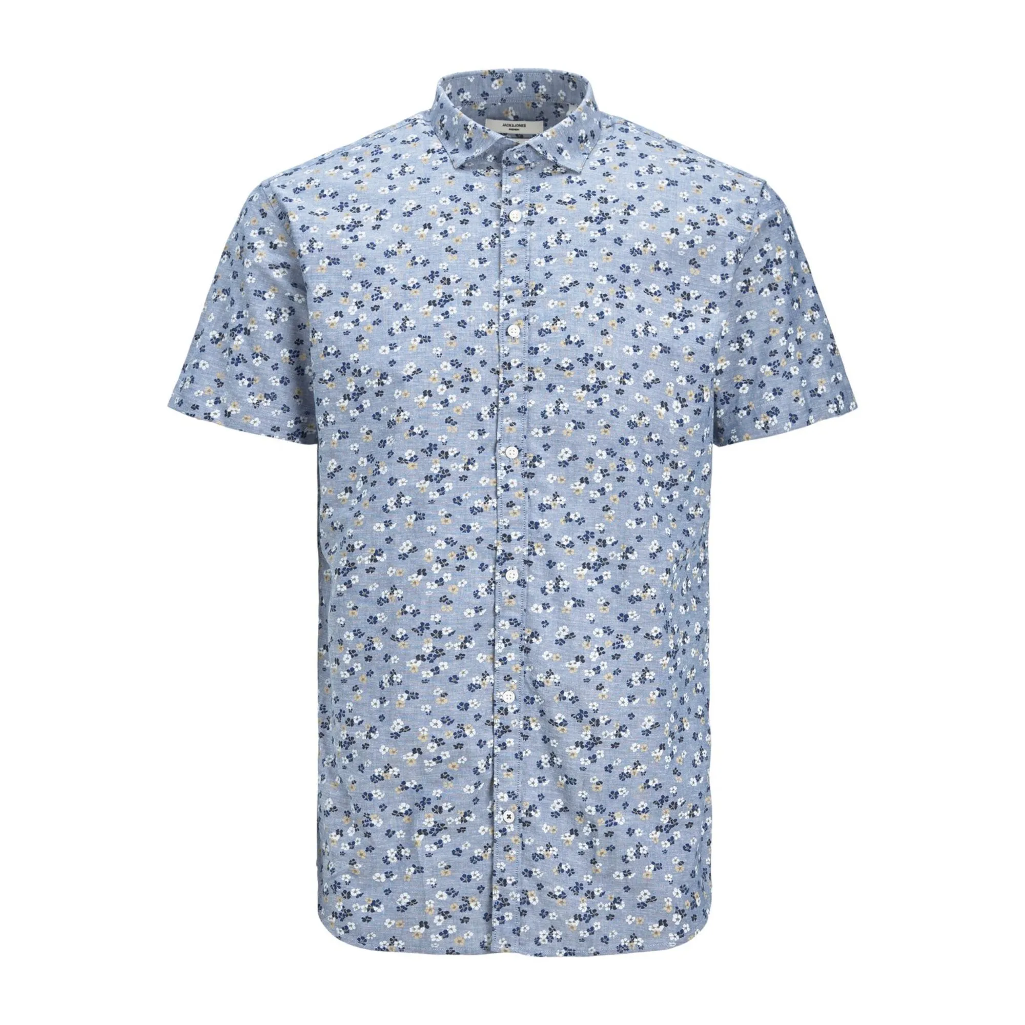 JACK&JONES Hombre Camisa Larga Corta Vestir Casual flores slim fit ...