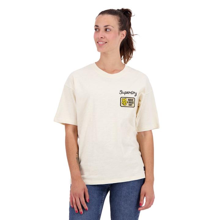 Superdry Camiseta Vintage Nostalgic Patch Beige | Miravia