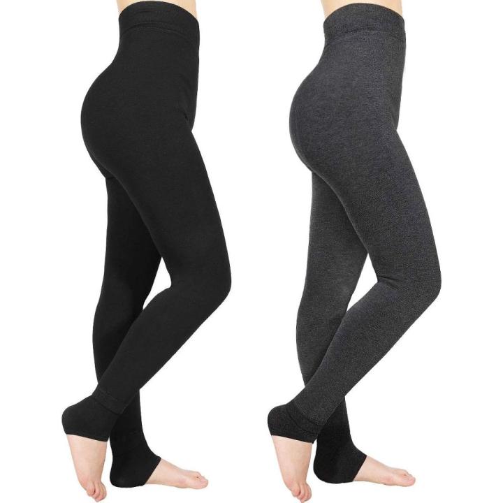 Mallas de cintura alta para mujer, Leggings elásticos de forro polar ...