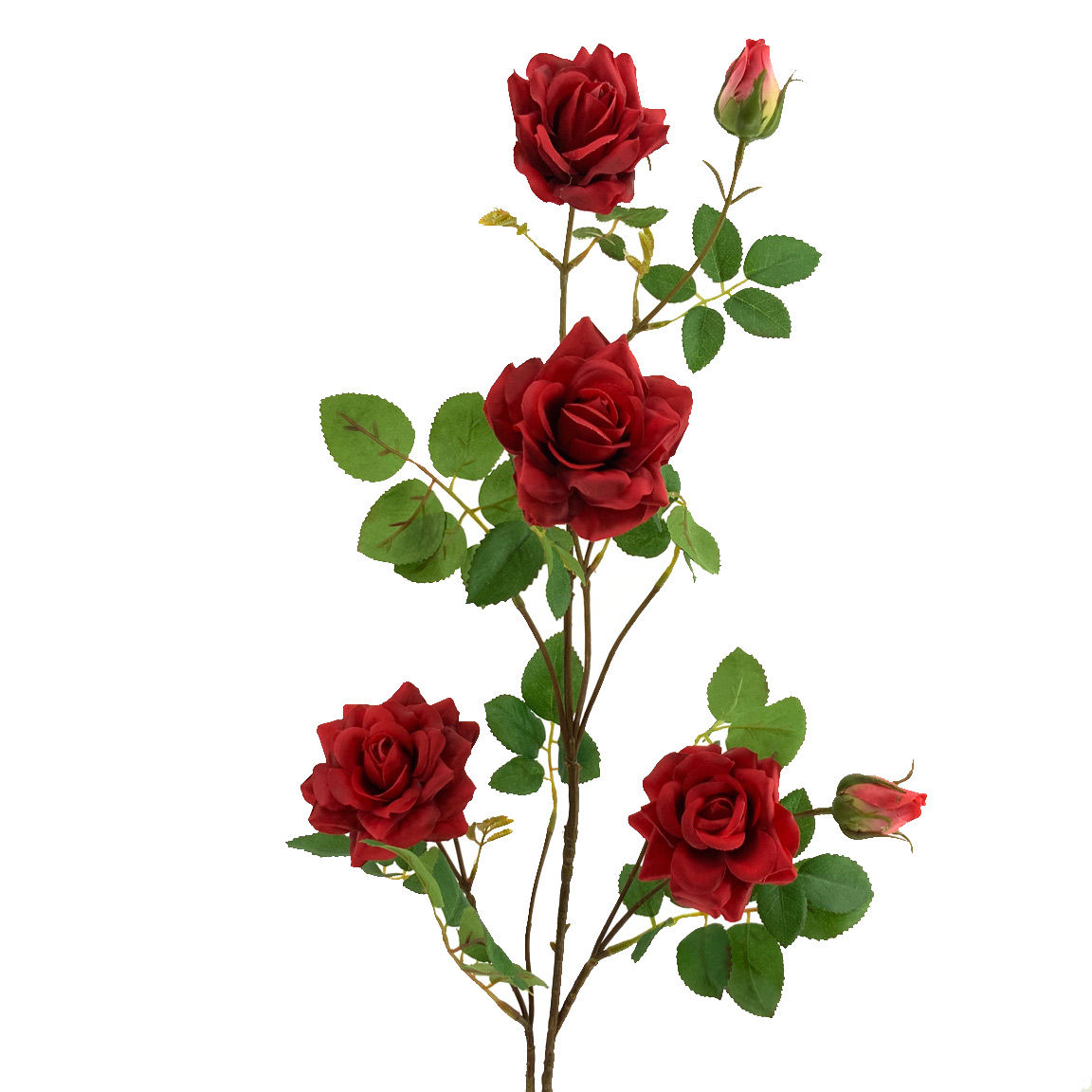 rama rosa artificial roja ramificado 93cm | Miravia