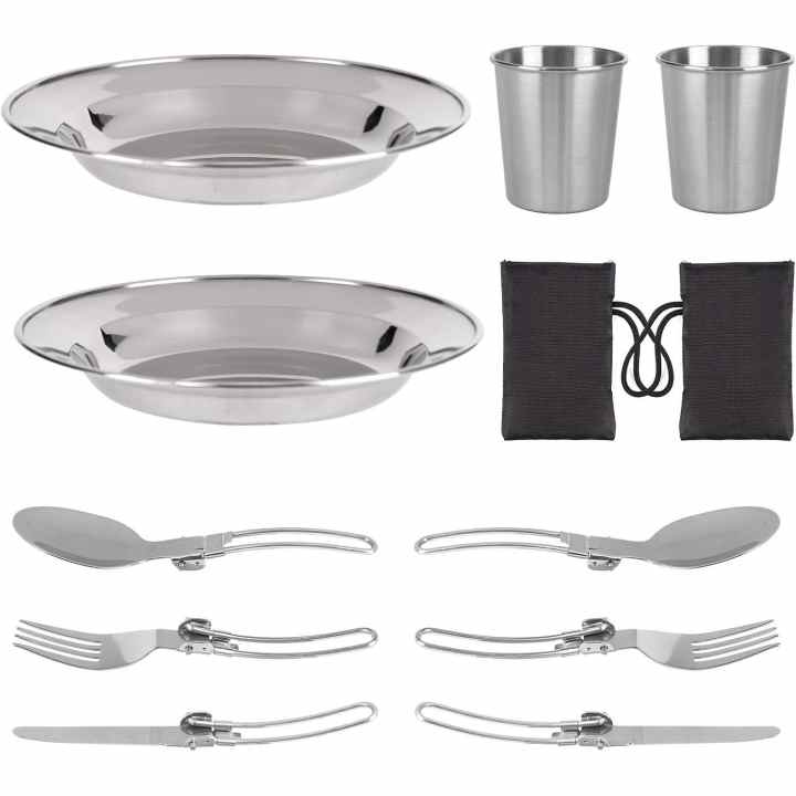 Camping Cookware Set 10-Piece Outdoor Camping Pots Kit Portable ...