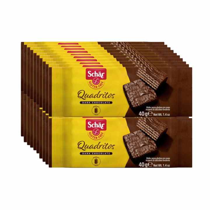 Quadritos barquillos de chocolate 20x40g Schar Bioclub | Miravia