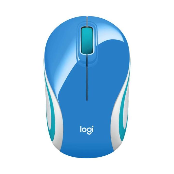 Mouse raton logitech m187 optico wireless inalambrico azul 2.4ghz mini ...