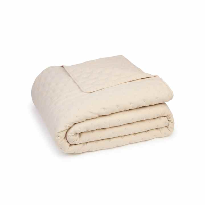 TEXTURA Edredón liso reversible cama 80-90cm marron beige | Miravia