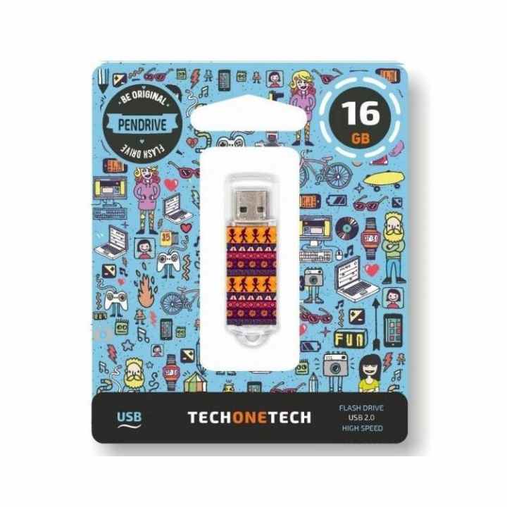 Memoria USB Pen Drive 16gb tech one tech tribal questions usb 2.0 | Miravia