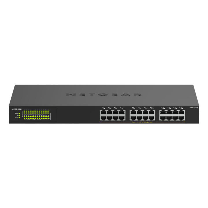 Netgear GS324PP 24-Port Unmanaged Switch [24x Gigabit Ethernet, PoE+ ...