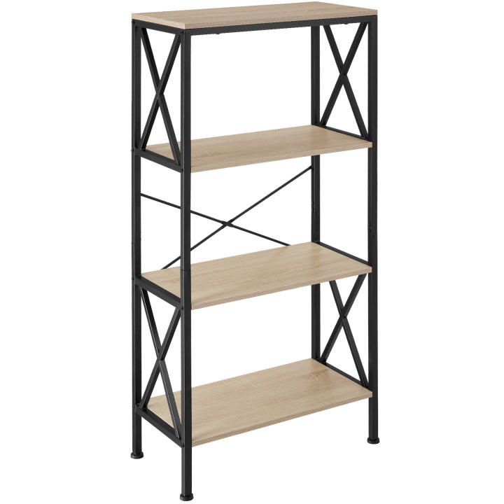 Tectake - Estantería Barry 61,5x31,5x133,5 cm | Estantería elegante de ...