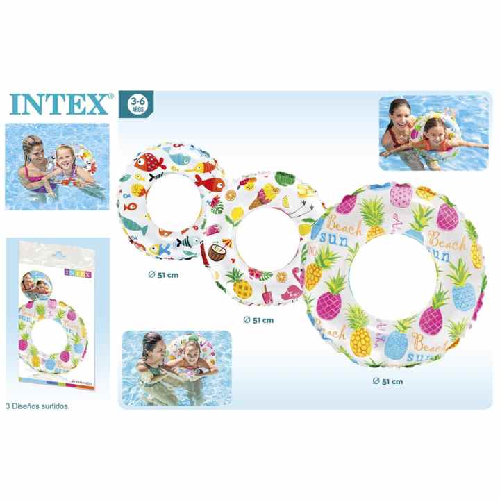 Flotador estampados animados 51Cm (3-6 años) - Modelos surtidos (Intex ...