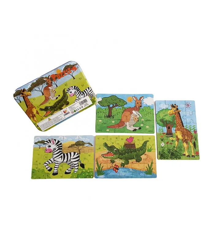 Puzzle 4 en 1 Animales Salvajes 9 a 20pcs/puzle | Miravia