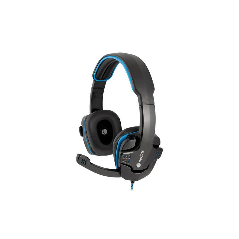 AURICULARES MICRO NGS GHX-505 / CABLE 2M / NEGRO Y AZUL | Miravia