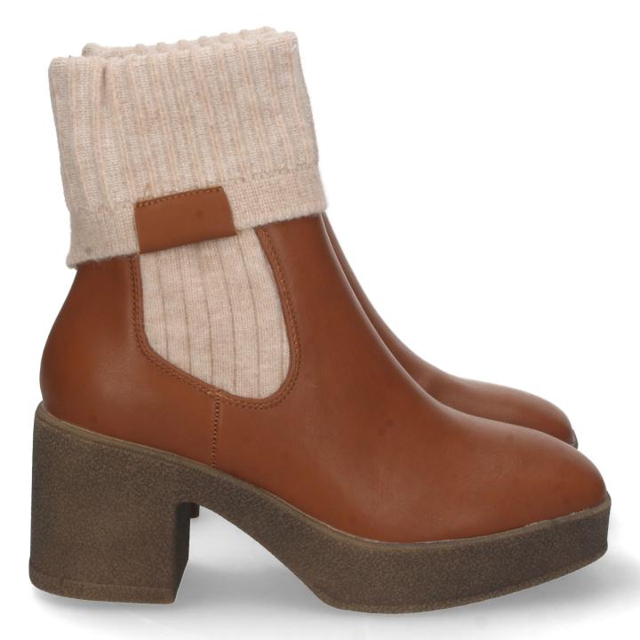PuntoSalao Botines tacón medio con calcetín punta redonda mujer color ...